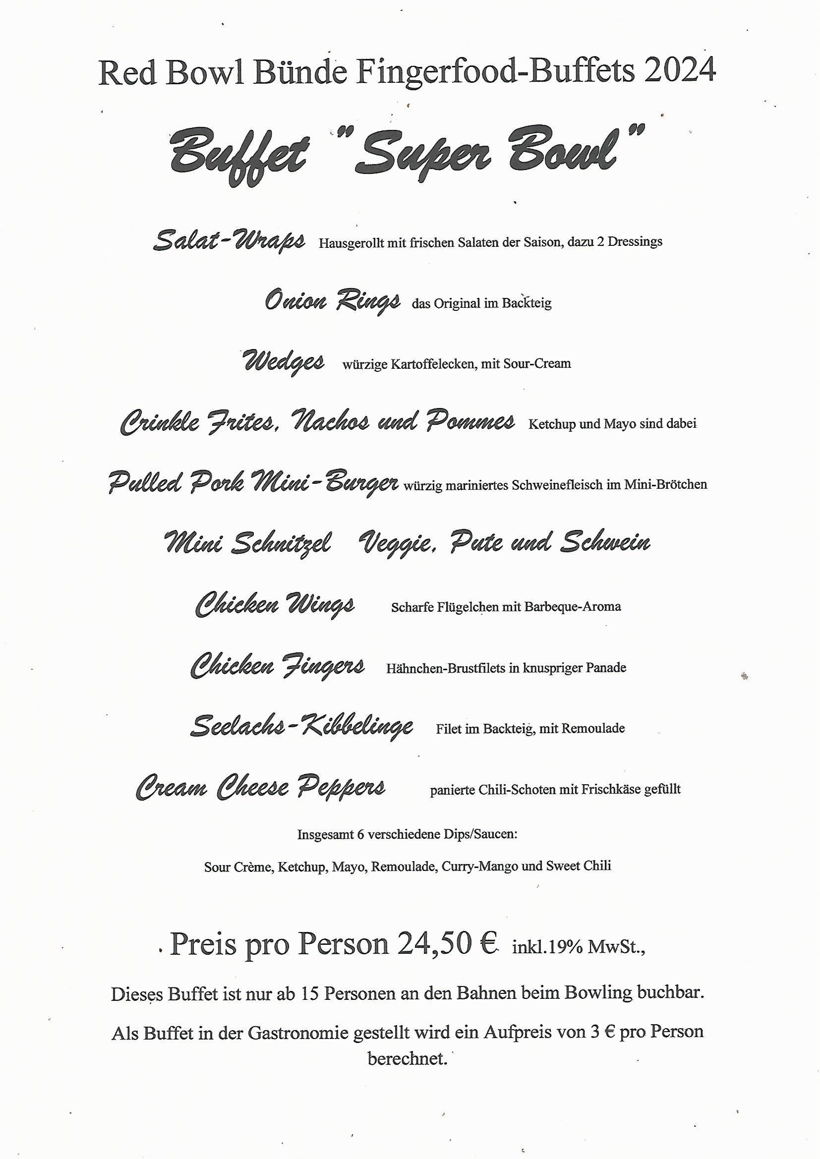 Geburtstag feiern im Bowlingcenter in Bünde | Fingerfood